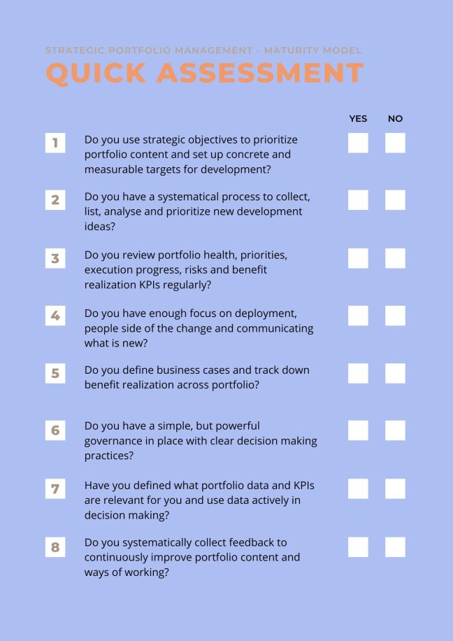 Developing strategic portfolio management practices step by step ...