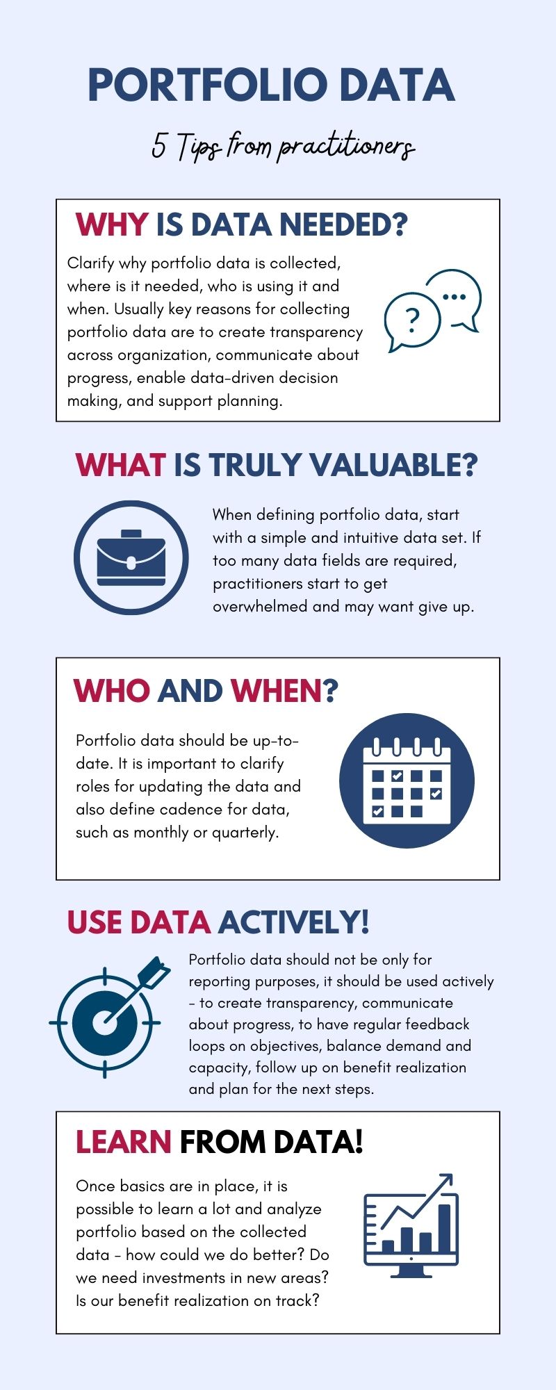 Portfolio data – 5 tips from practitioners – Strategic Portfolio Management